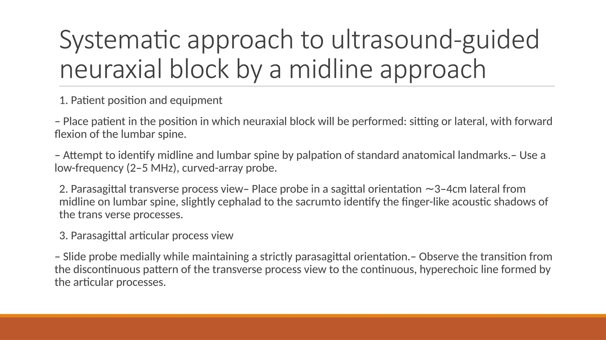 sonoanatomy of spine anaesthesia pov ppt. | PPTX