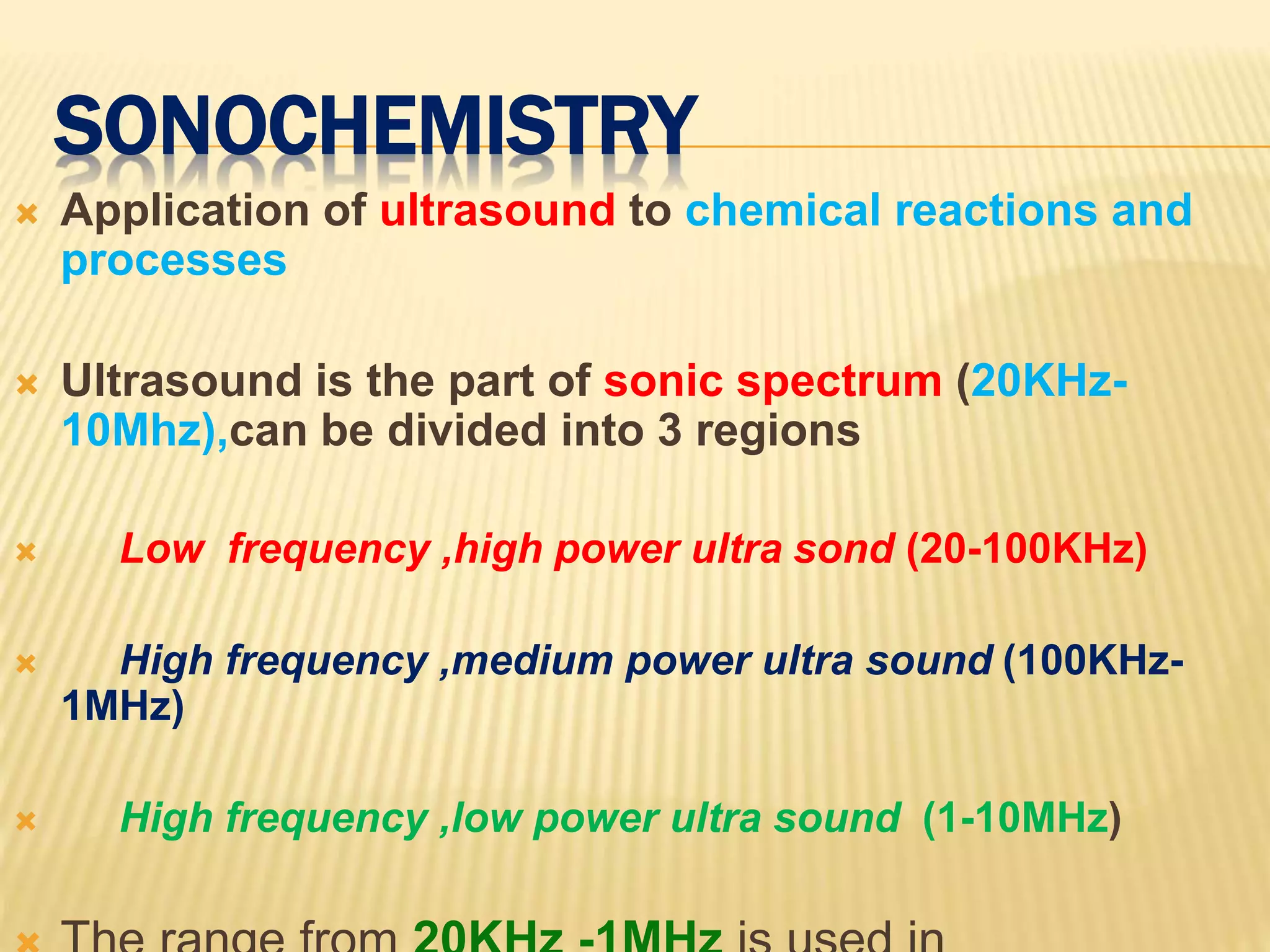 Sonochemistry | PPTX