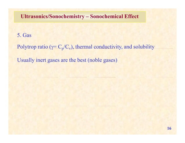 Sonochemistry.pptx | Chemistry | Science