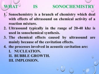 Sonochemistry seminar | PPTX