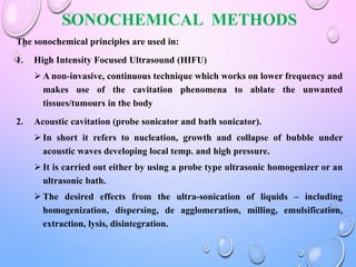 Sonochemistry seminar | PPTX