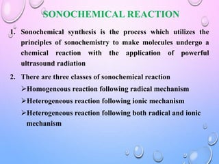 Sonochemistry seminar | PPTX
