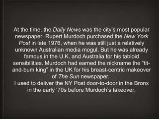 Son of the Sam, Rupert Murdoch and the Explosion of Tabloid Journalism ...