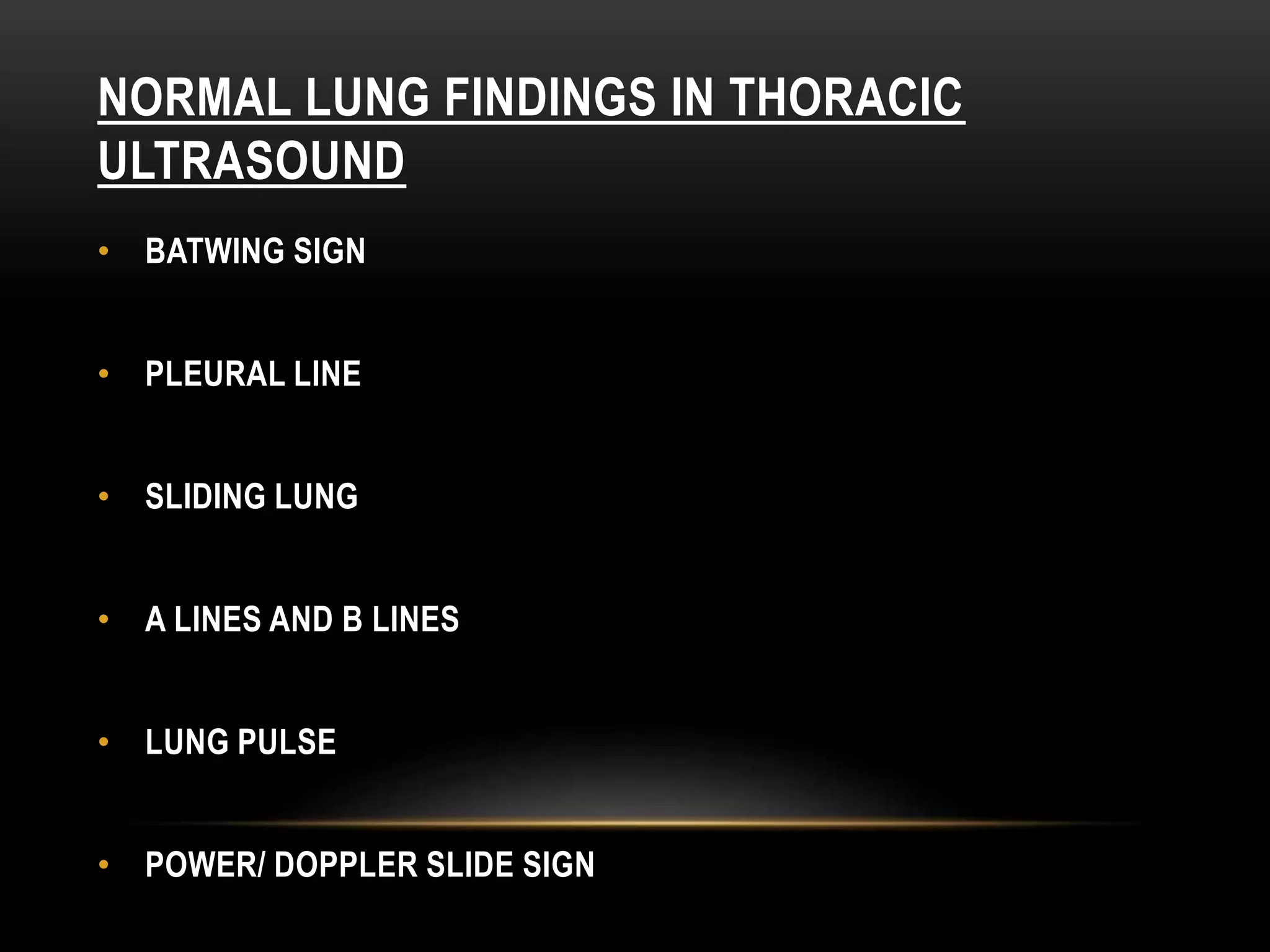 Sonographic features of pneumothorax dr suresh | PPTX