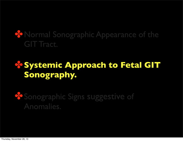 Sonography of fetal GIT | PDF