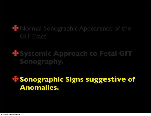 Sonography of fetal GIT | PDF