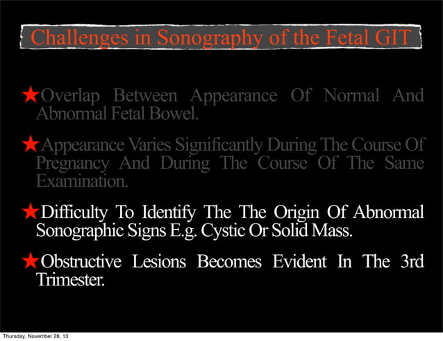 Sonography of fetal GIT | PDF