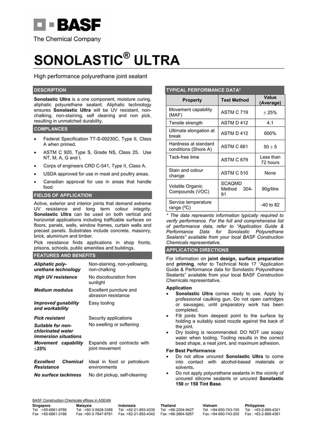 Sonolastic ultra asean | PDF