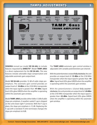 Sonora DIRECTV TAMP6-T12 6-input Satellite Trunk Amplier wtih Auto Gain ...