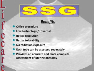 Sonosalpingography. Dr. Sharda Jain, Dr. Jyoti Agarwal | PPT