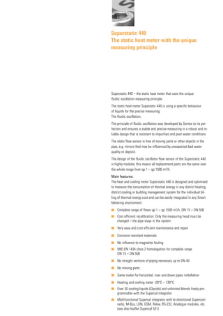 Sontex Superstatic 440 Static Heat Meter And Cooling Meter - Brochure ...