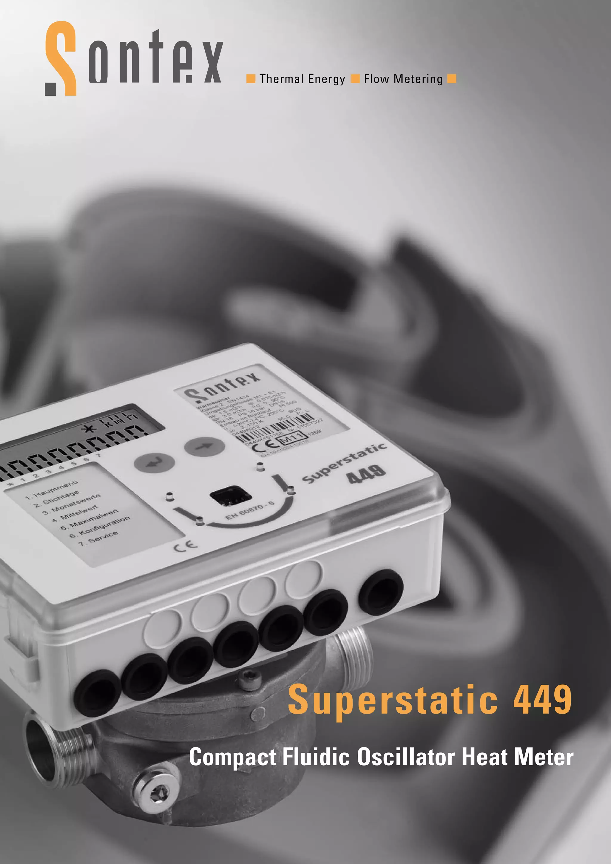 Sontex Superstatic 449 Static Heat Meter And Cooling Meter - Brochure | PDF