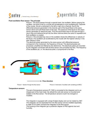 Heat Meters - Sontex Superstatic 749 - Spec Sheet | PDF