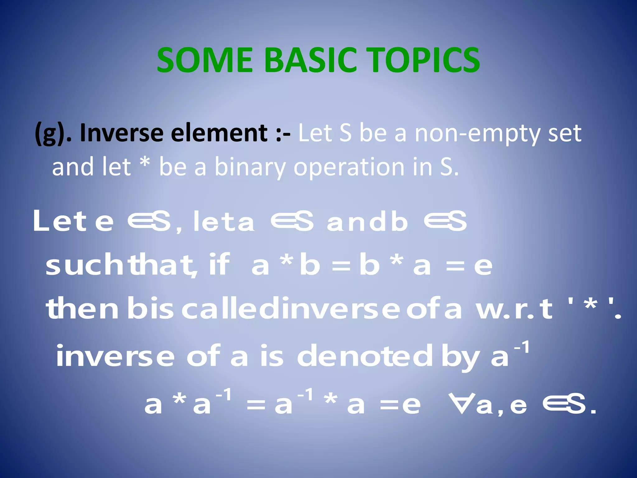 GROUP, SUBGROUP, ABELIAN GROUP, NORMAL SUBGROUP, CONJUGATE NUMBER,NORMALIZER OF SOME IMPORTANT ...