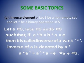 GROUP, SUBGROUP, ABELIAN GROUP, NORMAL SUBGROUP, CONJUGATE NUMBER,NORMALIZER OF SOME IMPORTANT ...