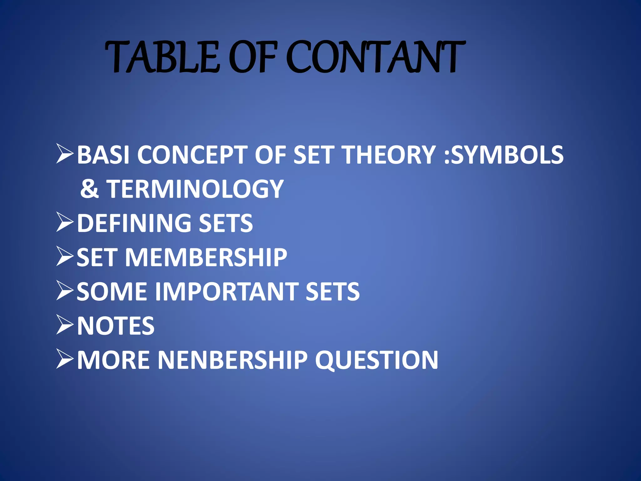 SET THEORY AND THEIR APLICATION | PPTX