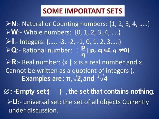 SET THEORY AND THEIR APLICATION | PPT