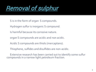sulphur recovery & removal seminar | PPT