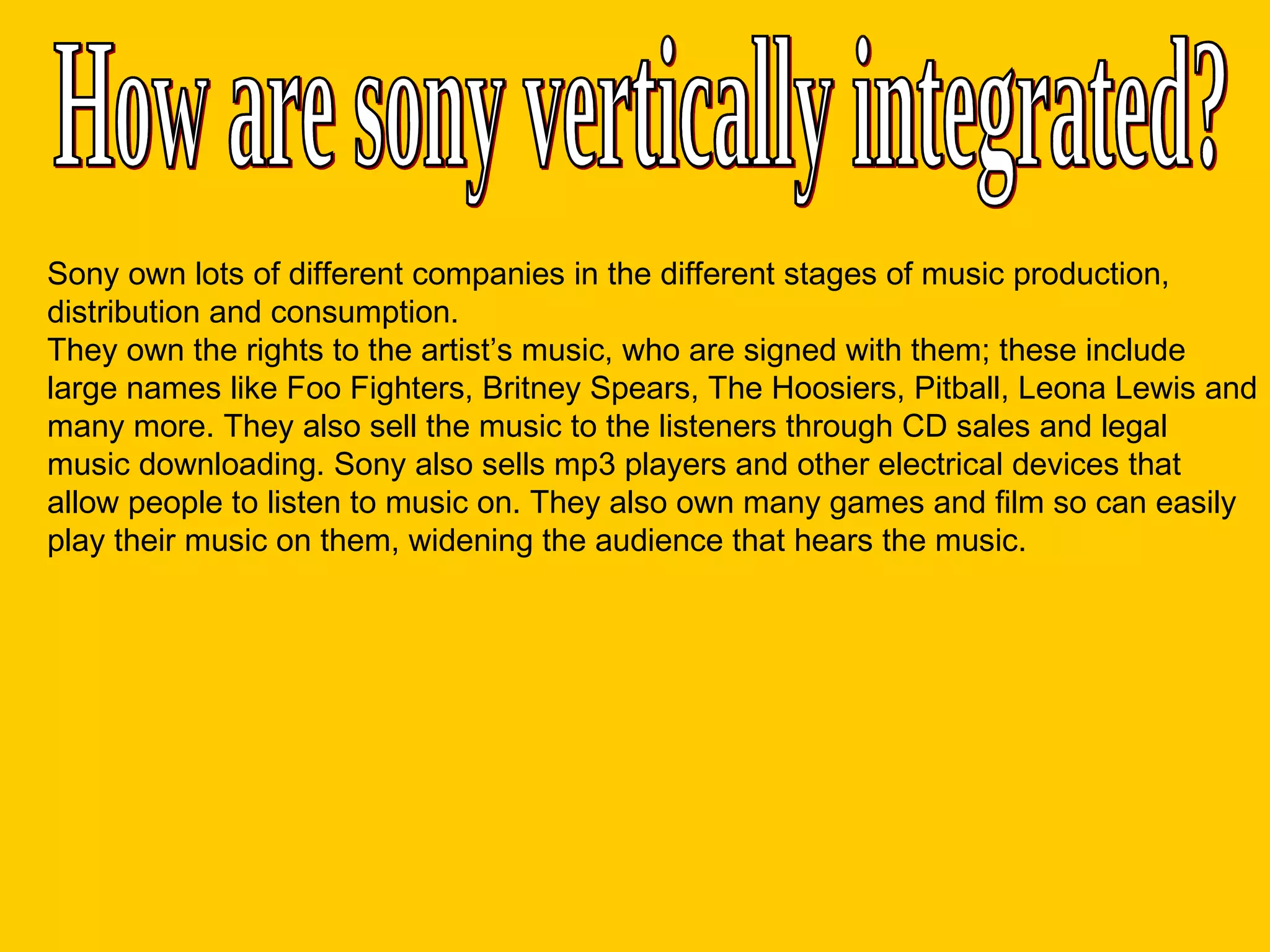 Sony Presentation :) | PPT