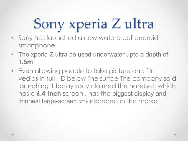 Sony | PPTX | Smartphones | Consumer Electronics