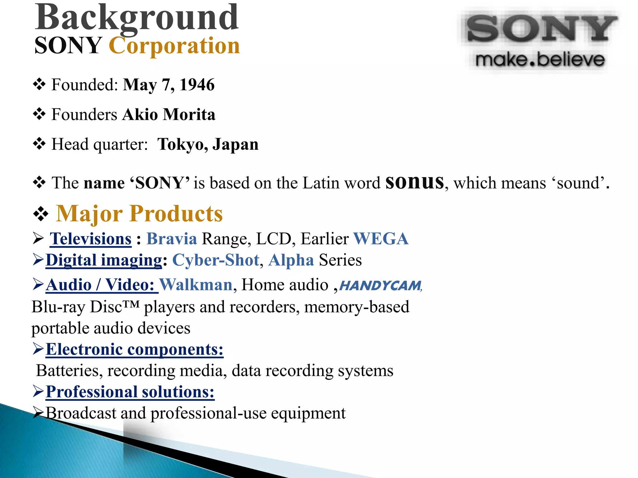 Sony SWOT Analysis | PPT