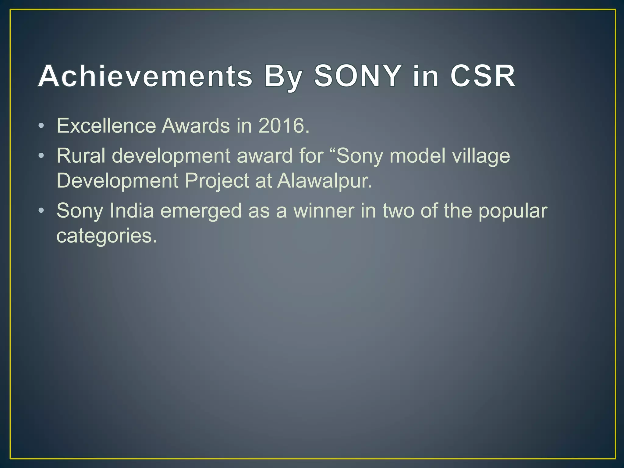 CSR BY Sony | PPT