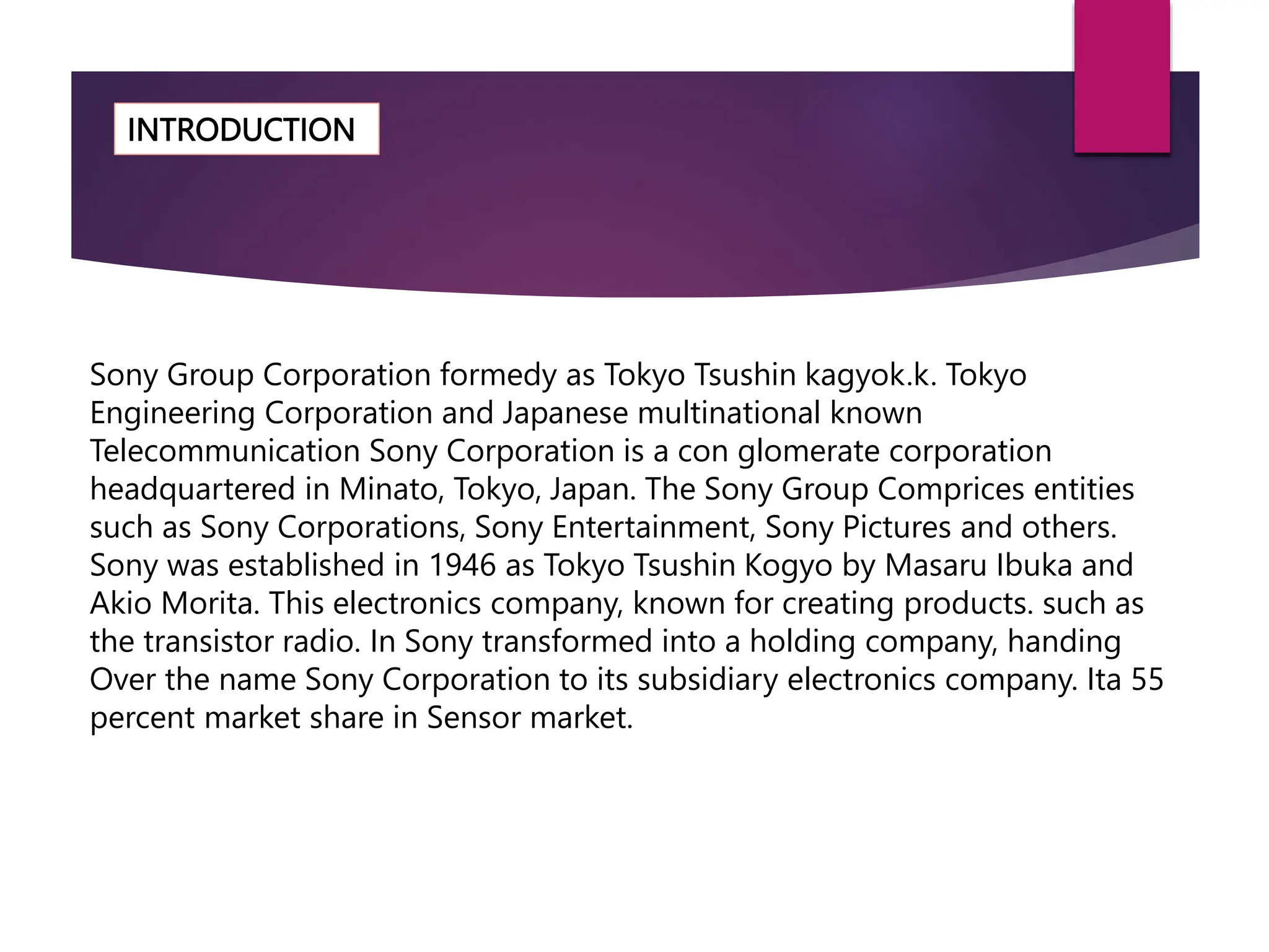 The various Marketing Strategies used by Sony | PPTX