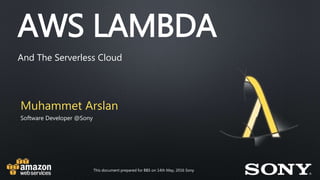 Aws Lambda and Serverless Cloud | PPTX