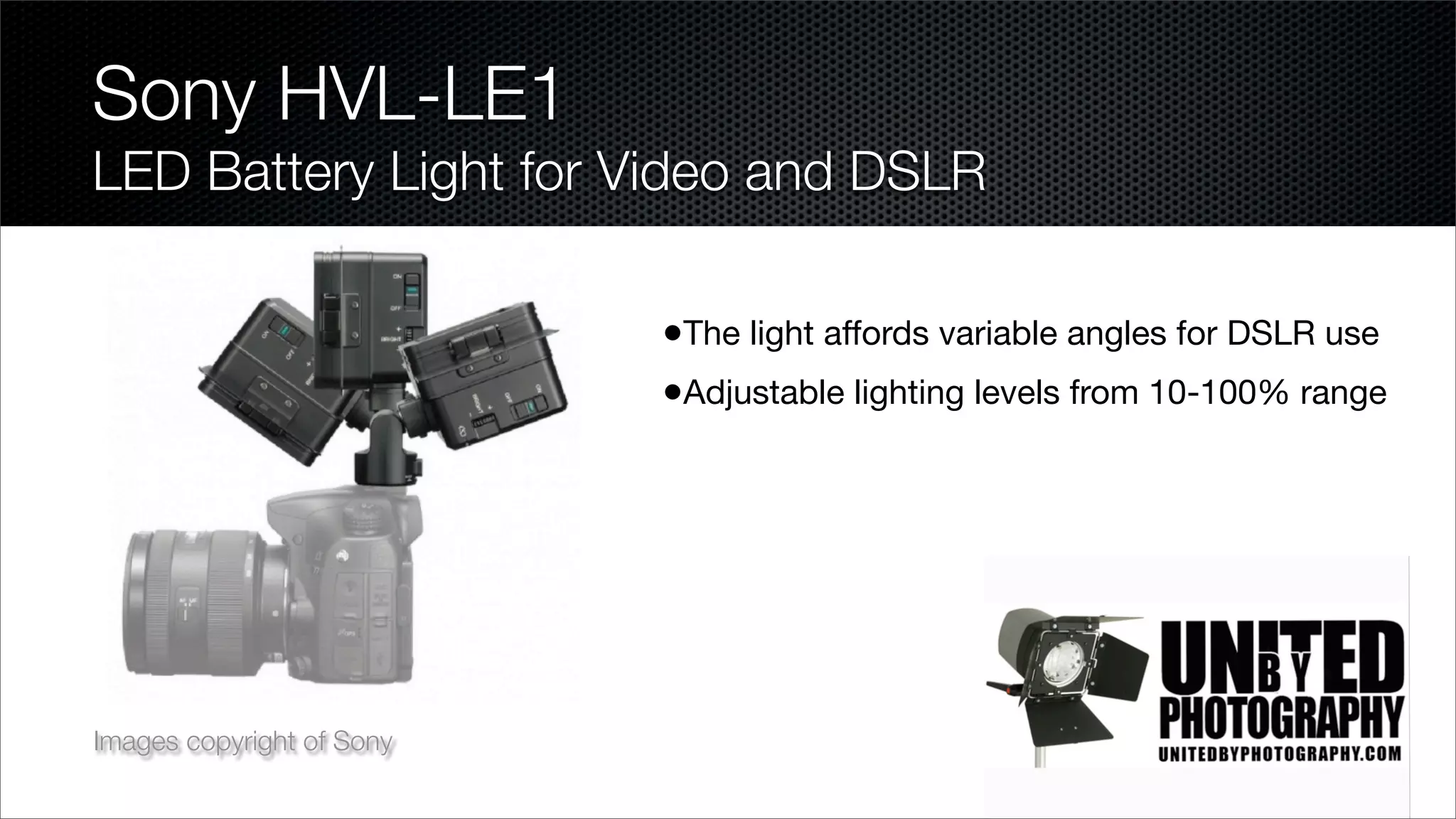 Sony HVL-LE1 DSLR and Video Camera LED Light | PDF | Cameras and Camcorders | Consumer Electronics