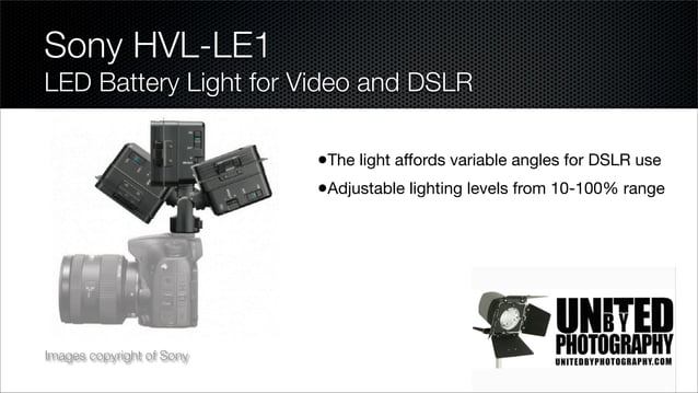 Sony HVL-LE1 DSLR and Video Camera LED Light | PDF | Cameras and ...