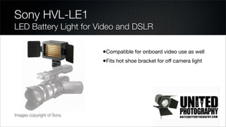 Sony HVL-LE1 DSLR and Video Camera LED Light | PDF | Cameras and Camcorders | Consumer Electronics
