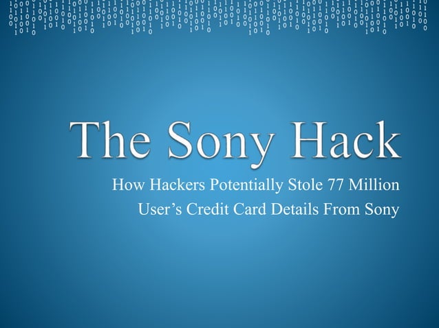 Sony Playstation Hack Presentation | PPTX | Computing | Technology ...