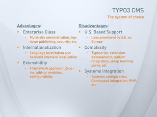 SONY on TYPO3 - Rapid Global CMS Deployment | PPT