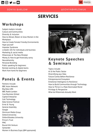 Sonya Barlow - Public Speaker & Workshop Facilitator | PDF