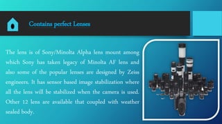 Sony alpha 99 II camera Specifications | PPTX