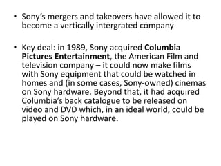 Sony and vertical integration | PPTX