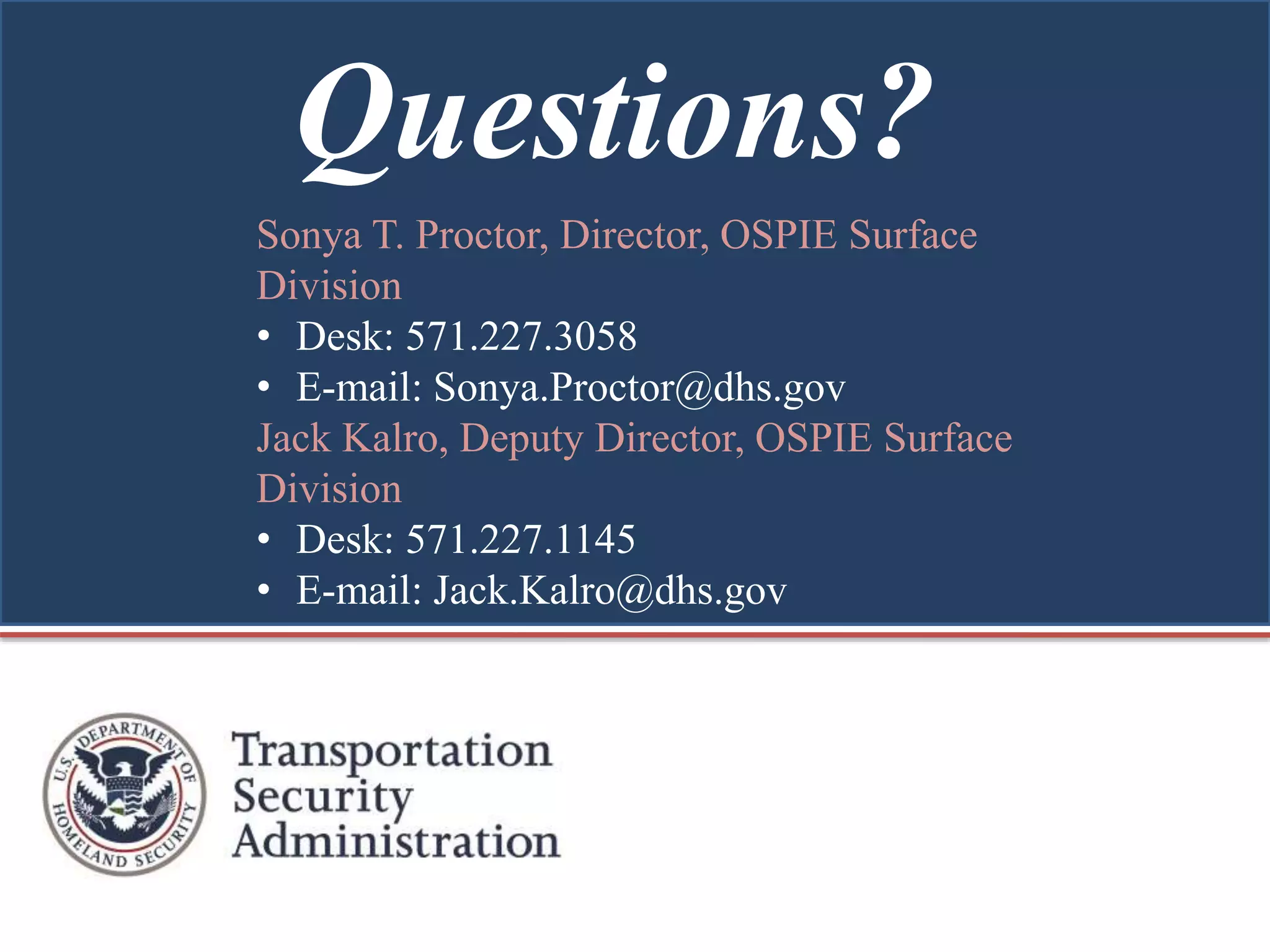 Surface Division, OSPIE, TSA | PPTX