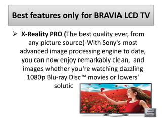 Sony bravia Product Detail. | PPTX