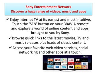 Sony bravia Product Detail. | PPTX