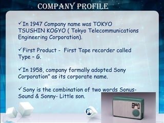 Sony corporation | PPT