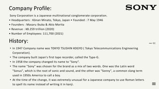 Sony corporation | PDF