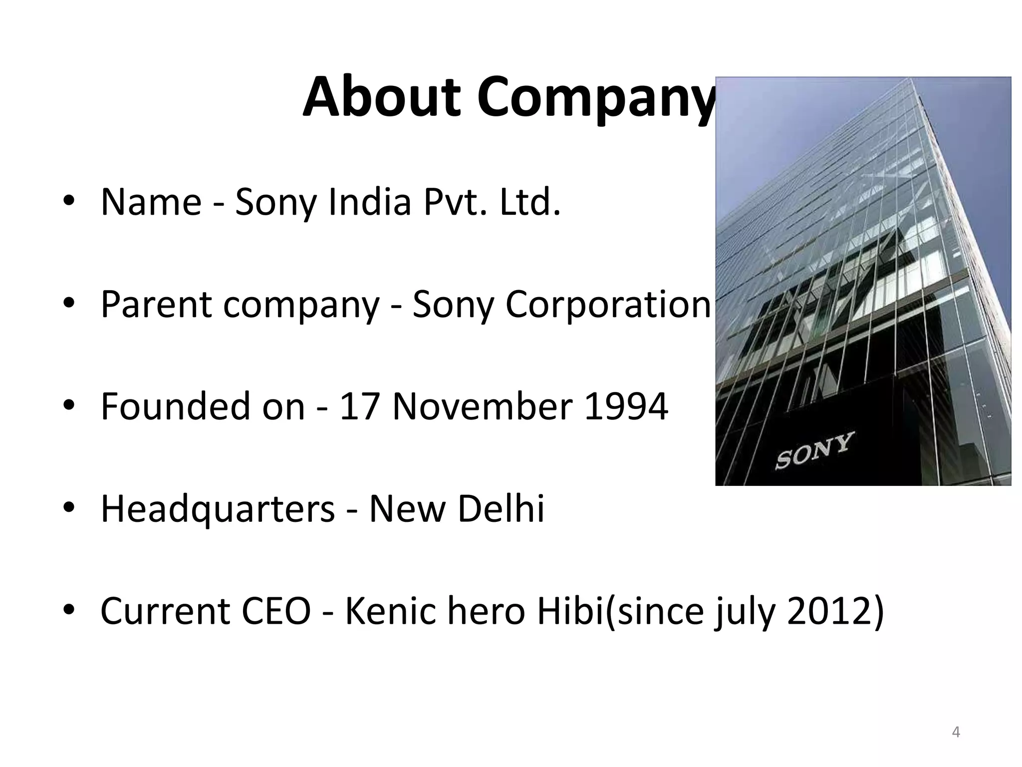 CSR activity of SONY | PPTX