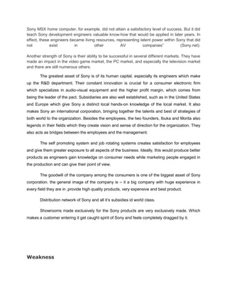 Sony case study | PDF