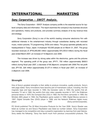Sony case study | PDF