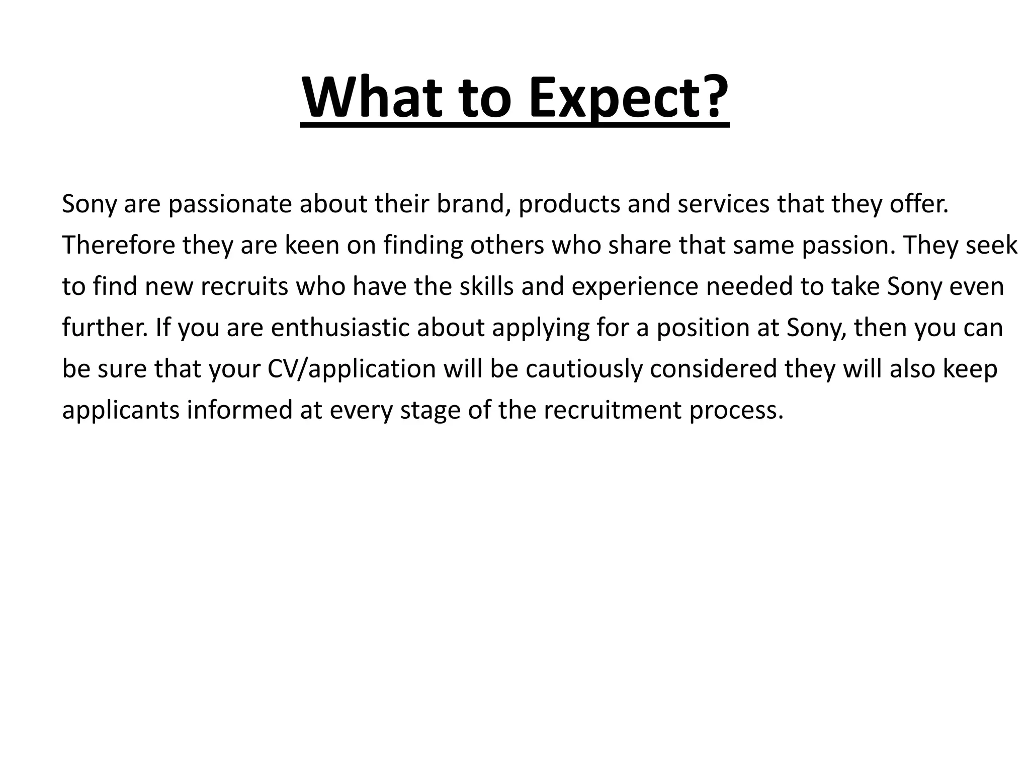 Sony jobs presentation | PPTX