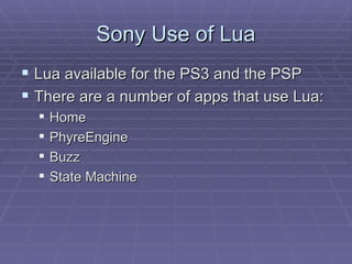 Sony Lua - RJ Mical (SCEA) | PPT