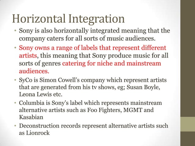 Sony major label study | PPT