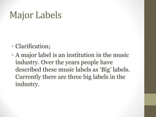 Sony major label study | PPT