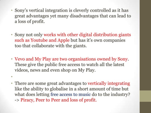 Sony major label study | PPT