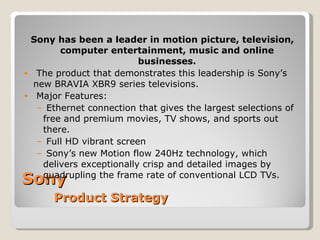 Sony Marketing Plan Slide Show | PPT